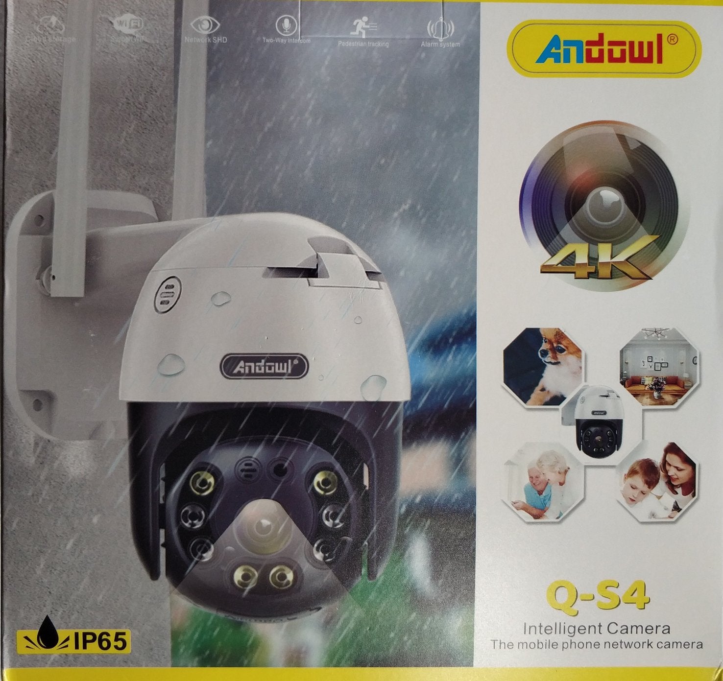 Andowl Q-S4 Full HD 4K WIFI Smart Camera- Waterproof Outdoor – Mk CCTV