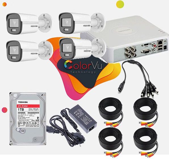 Microvision 4 Channel 1080P ColoVu Camera Kit – Mk CCTV