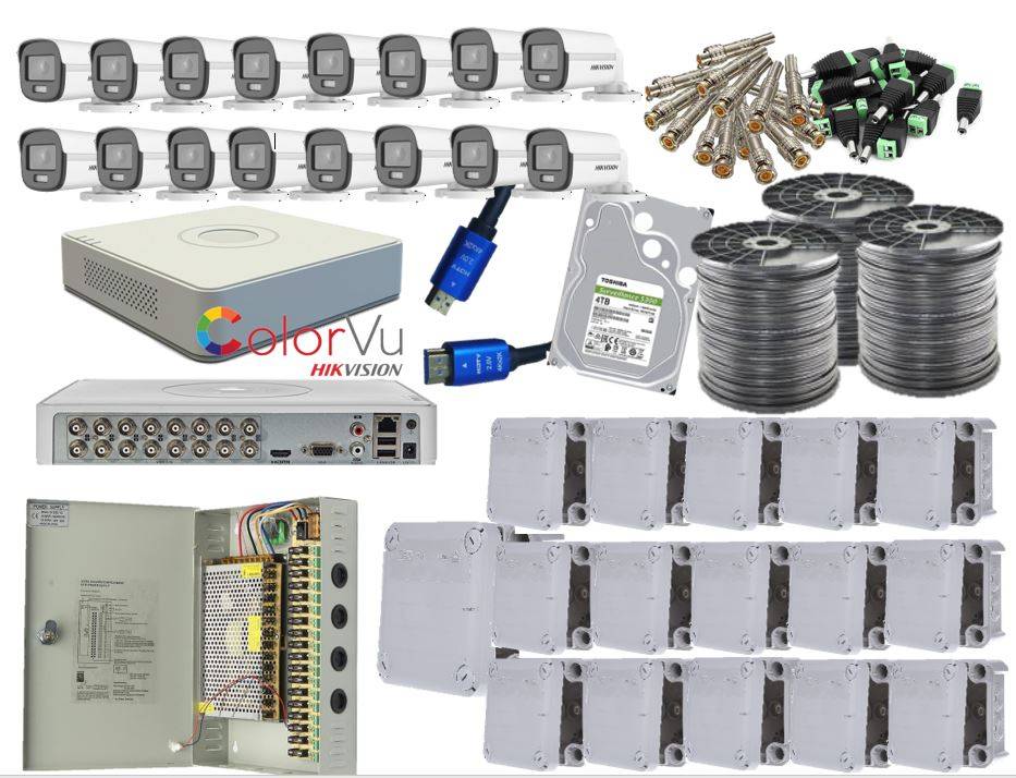Hikvision 16 Channel 1080P ColoVu Camera Kit – Mk CCTV